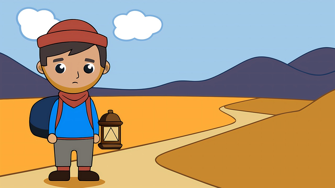 Download Desert, Boy, Lantern. Royalty-Free Stock Illustration Image ...