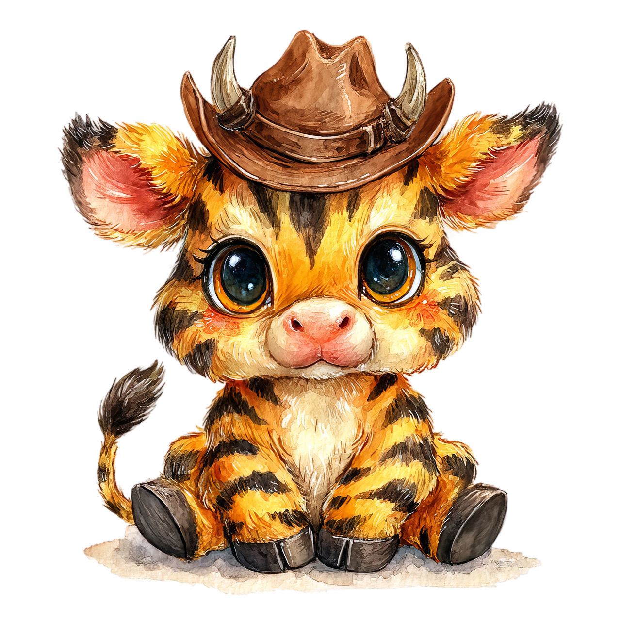 Download Tiger, Young, Cowboy. Royalty-Free Stock Illustration Image ...