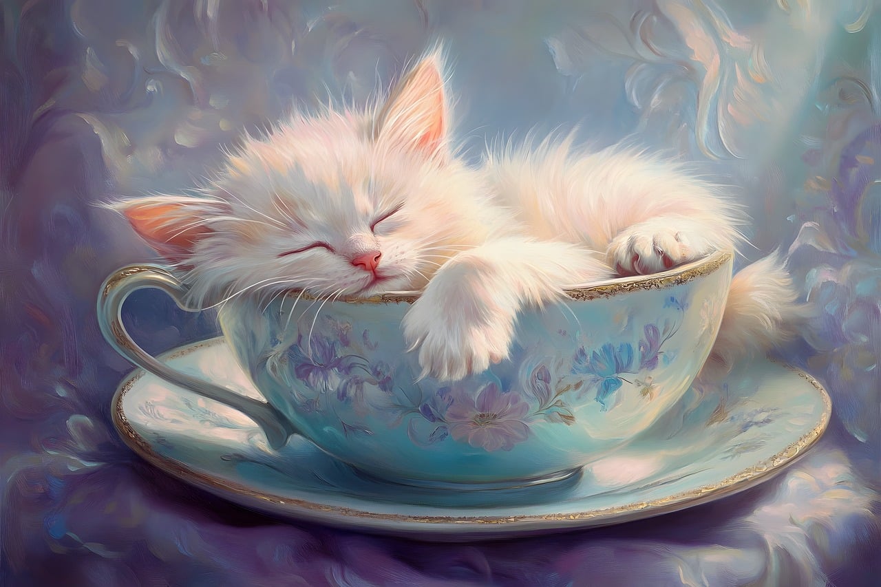 Download Little Cat, Tender, Serenity. Royalty-Free Stock Illustration ...