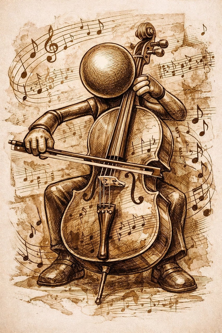 Download Cello, Musician, Sepia. Royalty-Free Stock Illustration Image ...