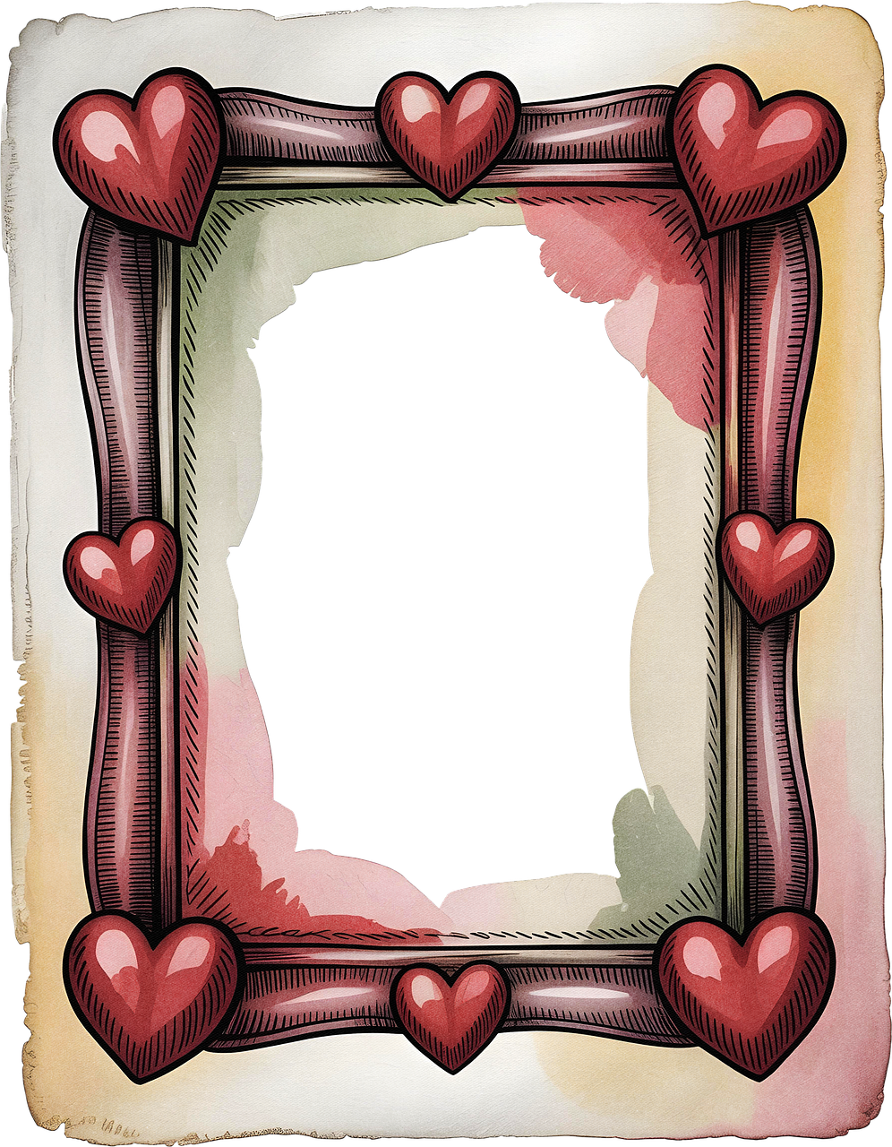 Download Valentine'S Day, Frame, Hearts. Royalty-Free Stock ...