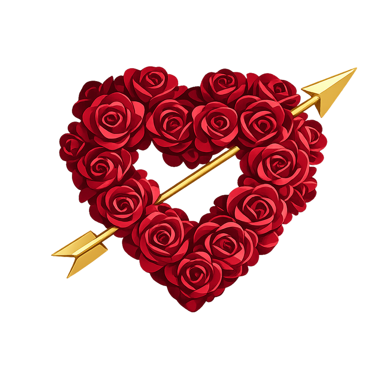 Download Rose Heart, Heart Wreath, Red Roses. Royalty-Free Vector ...