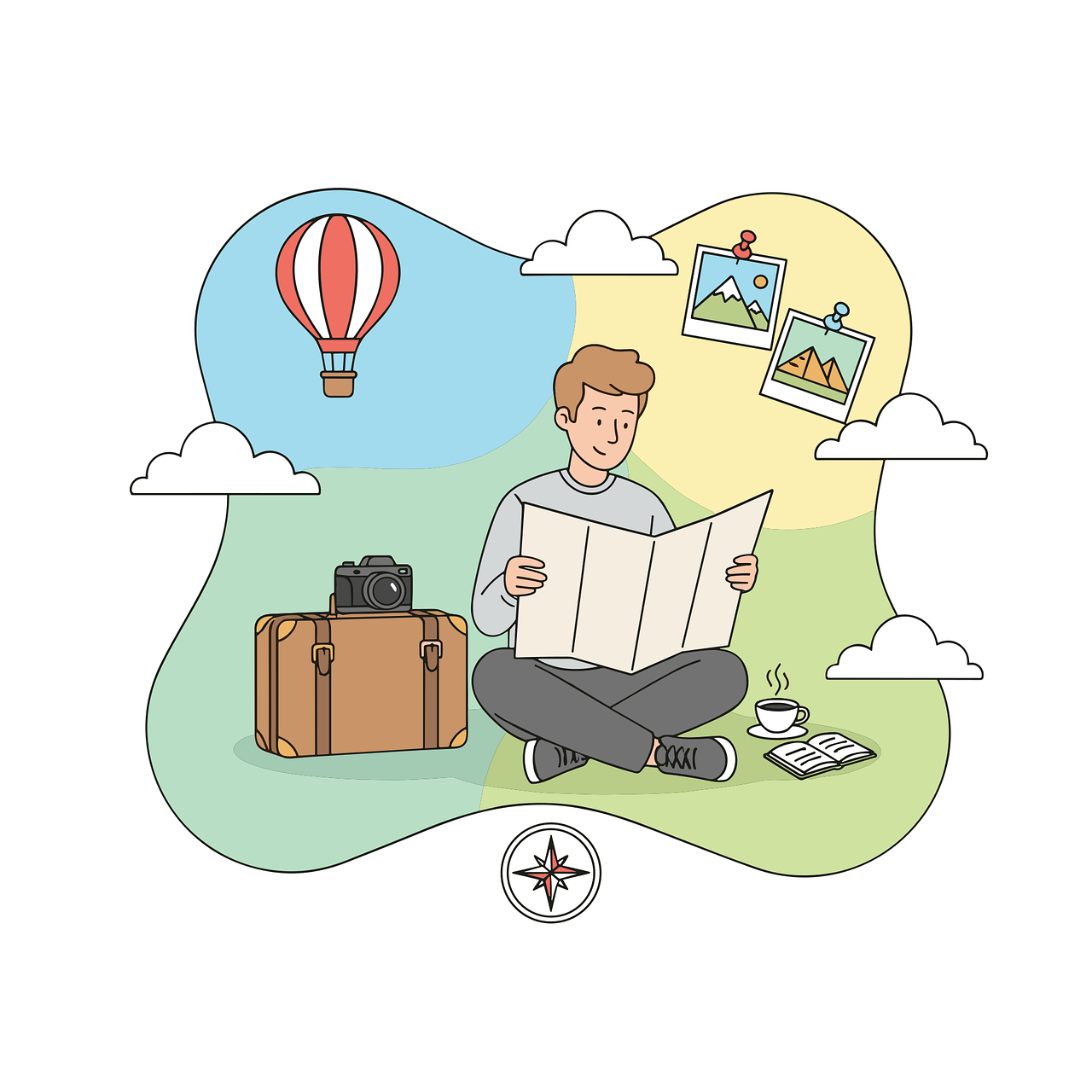 Download Travel Planning Illustration, Vacation Preparation, Suitcase ...