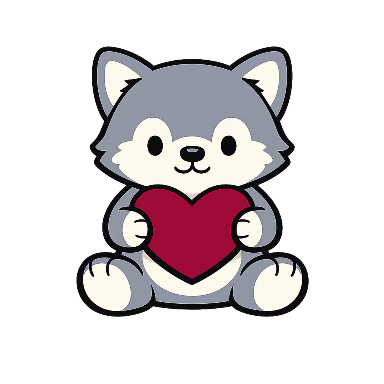 Download Husky Puppy Illustration, Cute Dog, Cartoon Object. Royalty ...