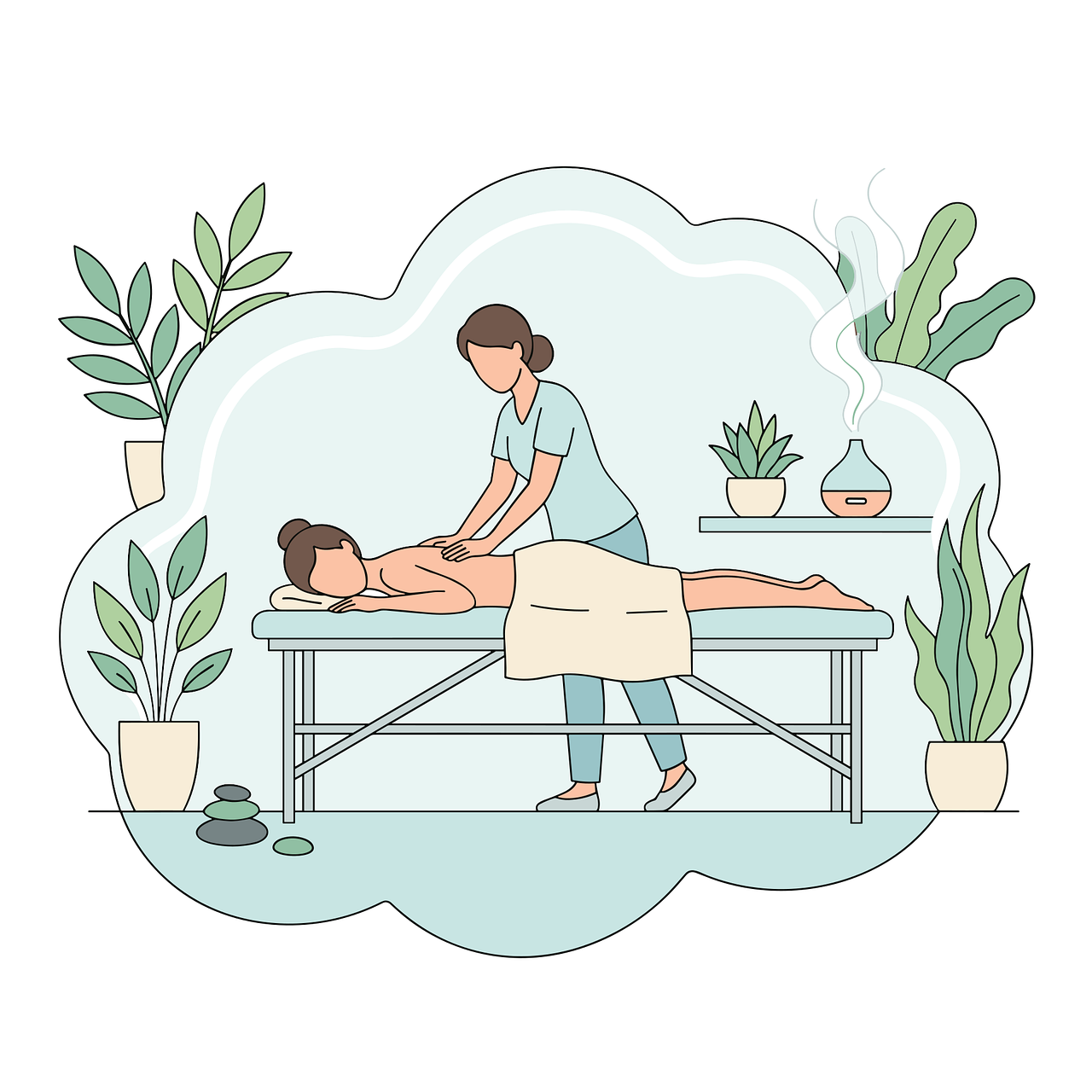 Download Body Massage, Spa Treatment, Relaxation Session. Royalty-Free ...
