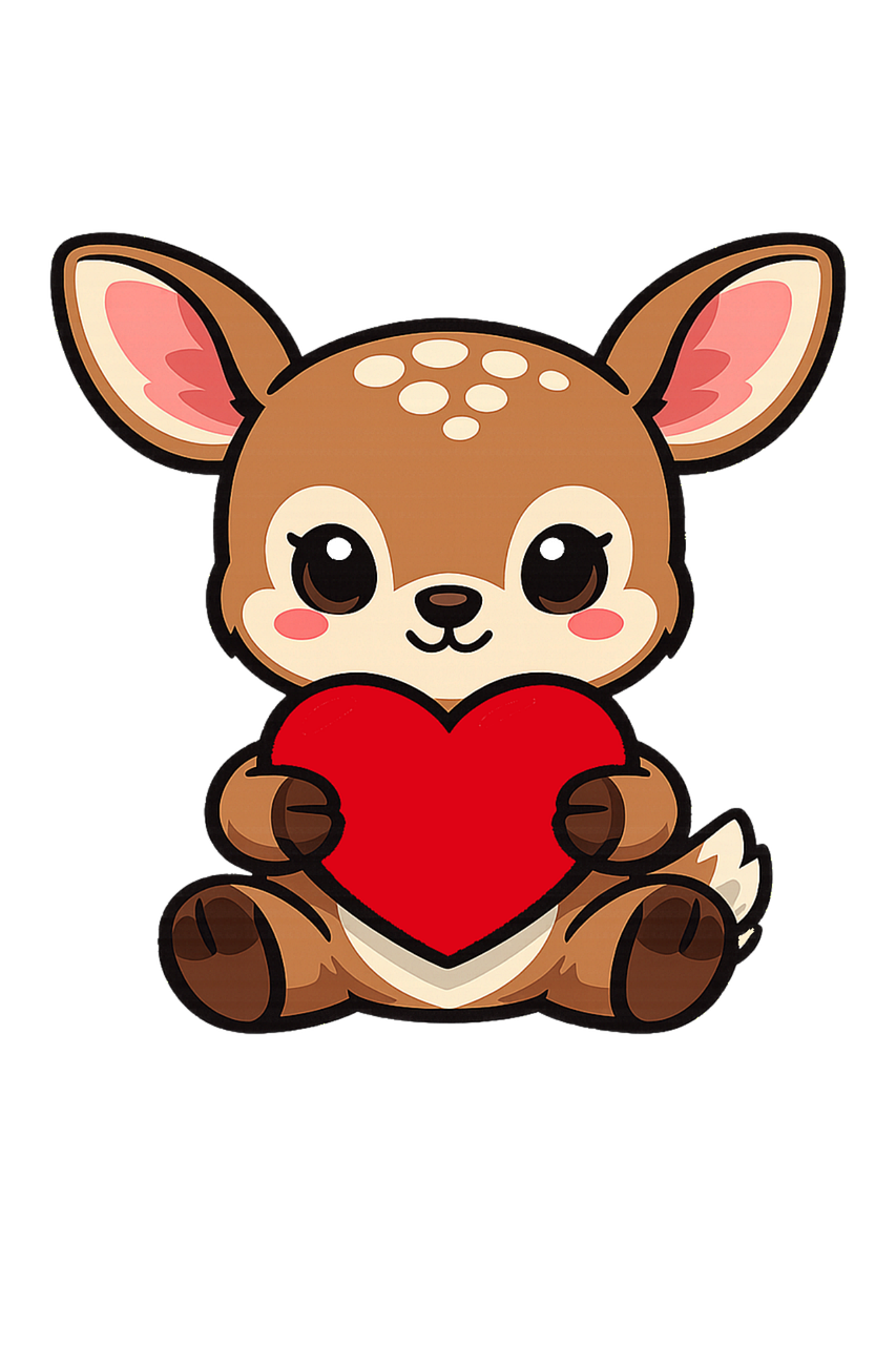 Download Baby Deer Illustration, Cute Fawn, Cartoon Object. Royalty ...