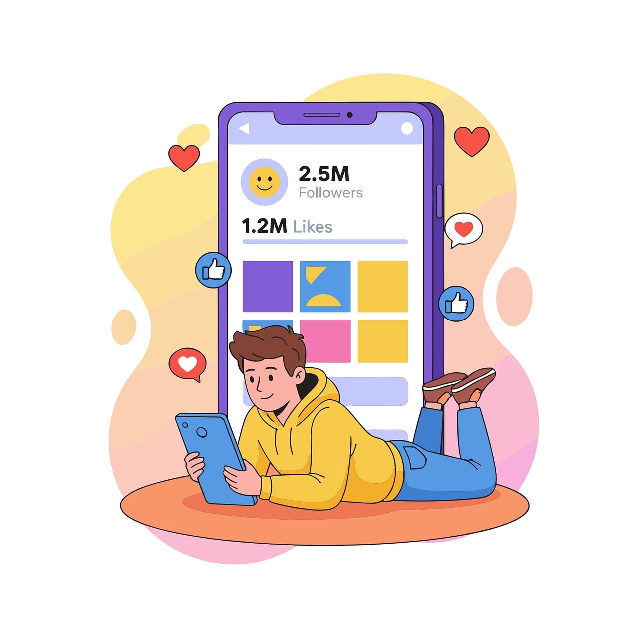 Download Social Media Illustration, Influencer Lifestyle, Online ...
