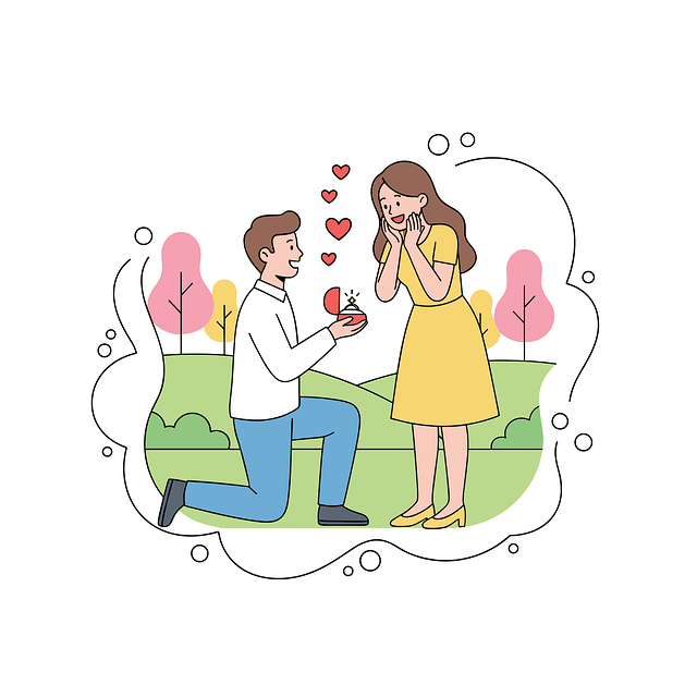 Download Marriage Proposal Illustration, Engagement Concept, Man ...