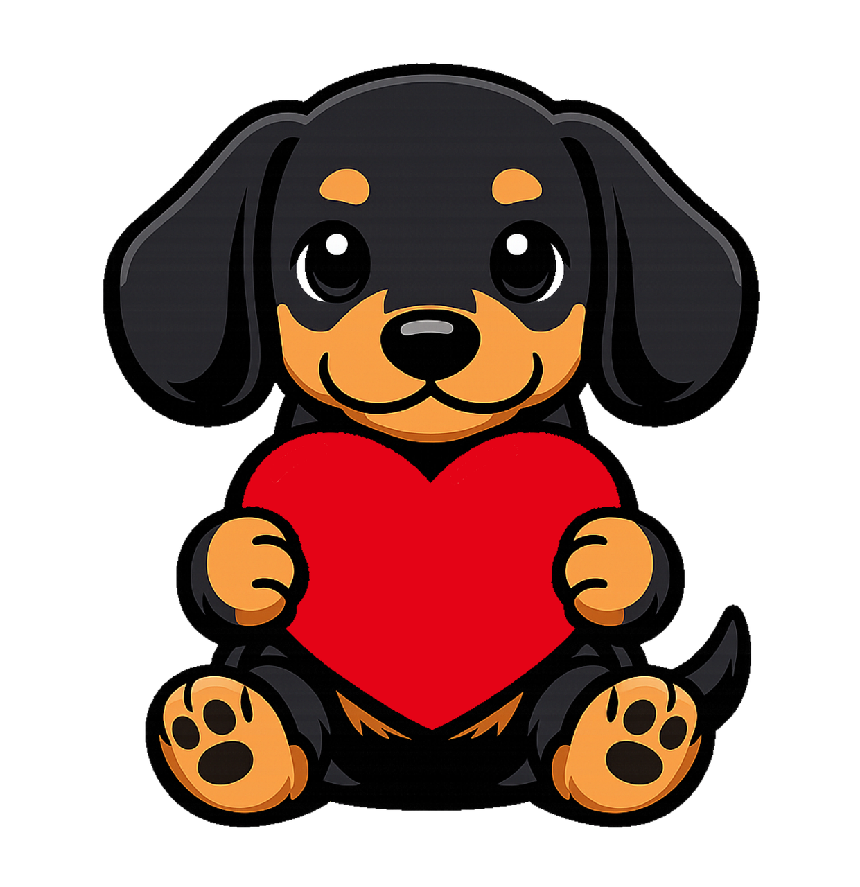 Download Cute Dog, Puppy Illustration, Dog With Heart. Royalty-Free ...