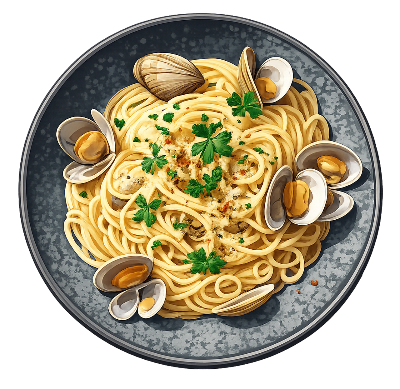 Download Spaghetti Alle Vongole, Spaghetti, Pasta. Royalty-Free Vector ...