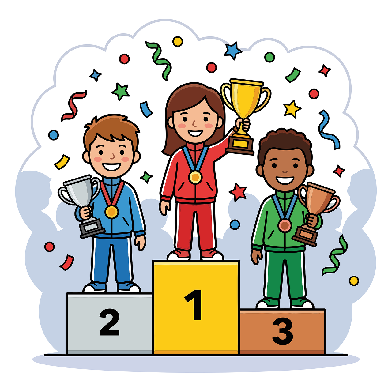 Download Kids Competition, Winners Podium, First Place. Royalty-Free ...