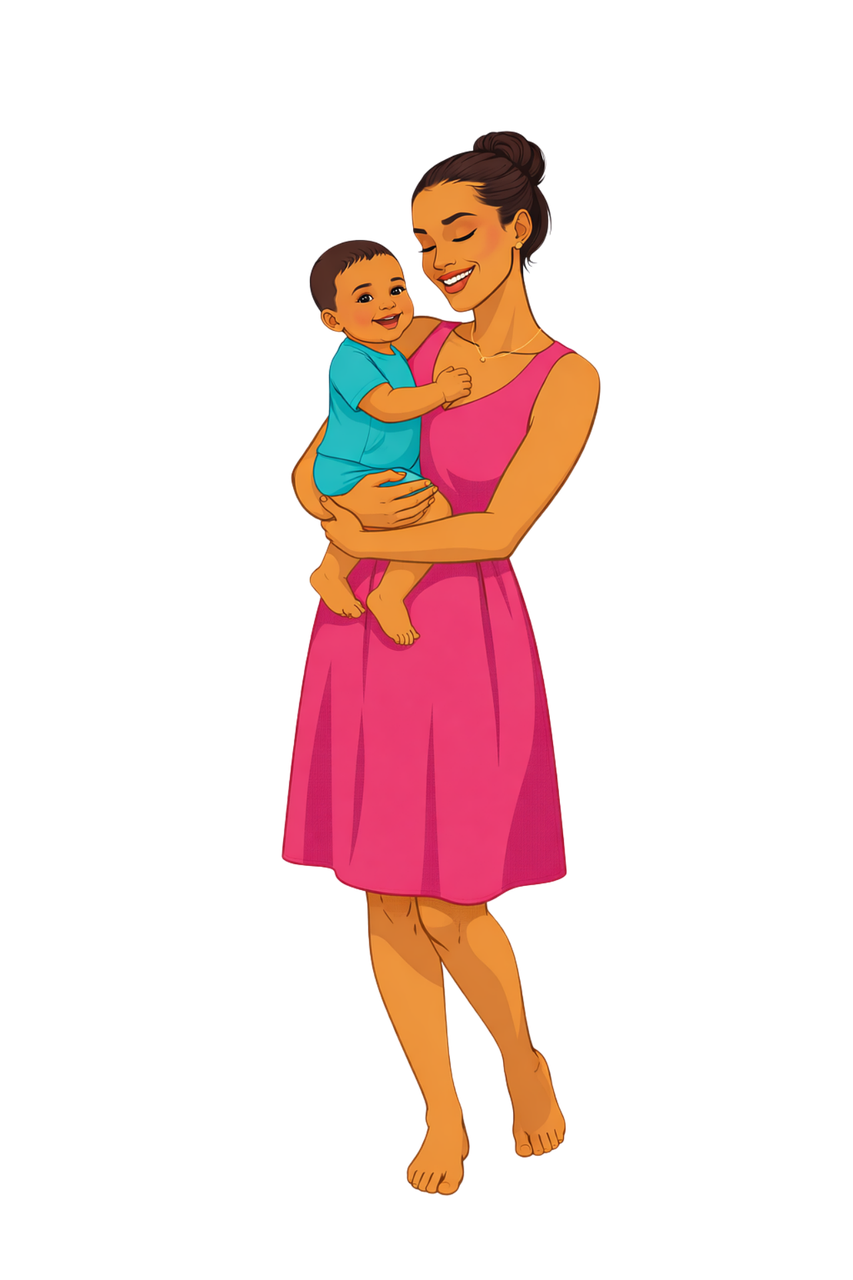 Download Mother And Baby, Happy Mother, Young Mom. Royalty-Free Vector ...