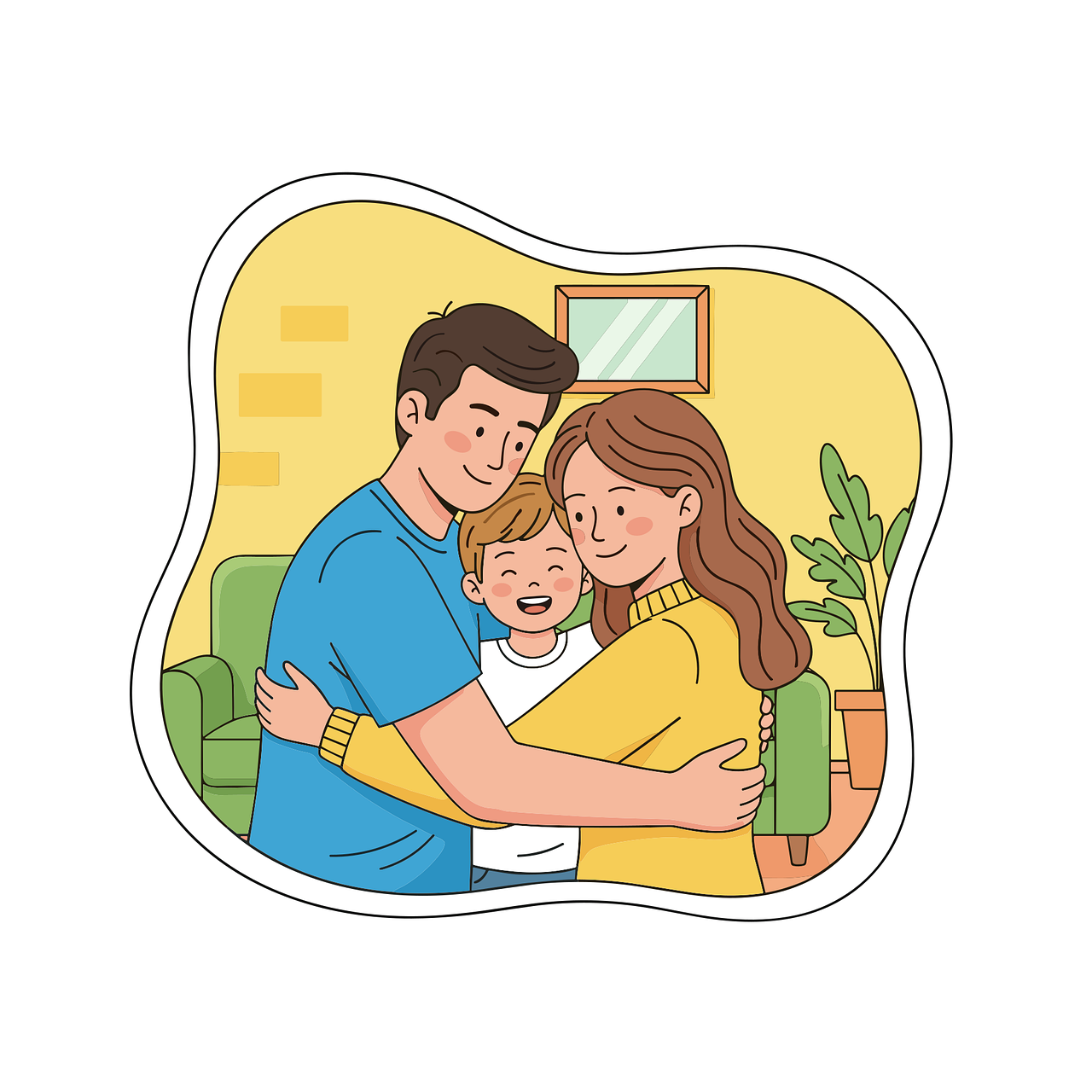 Download Family Hug, Parents And Baby, Happy Family. Royalty-Free ...