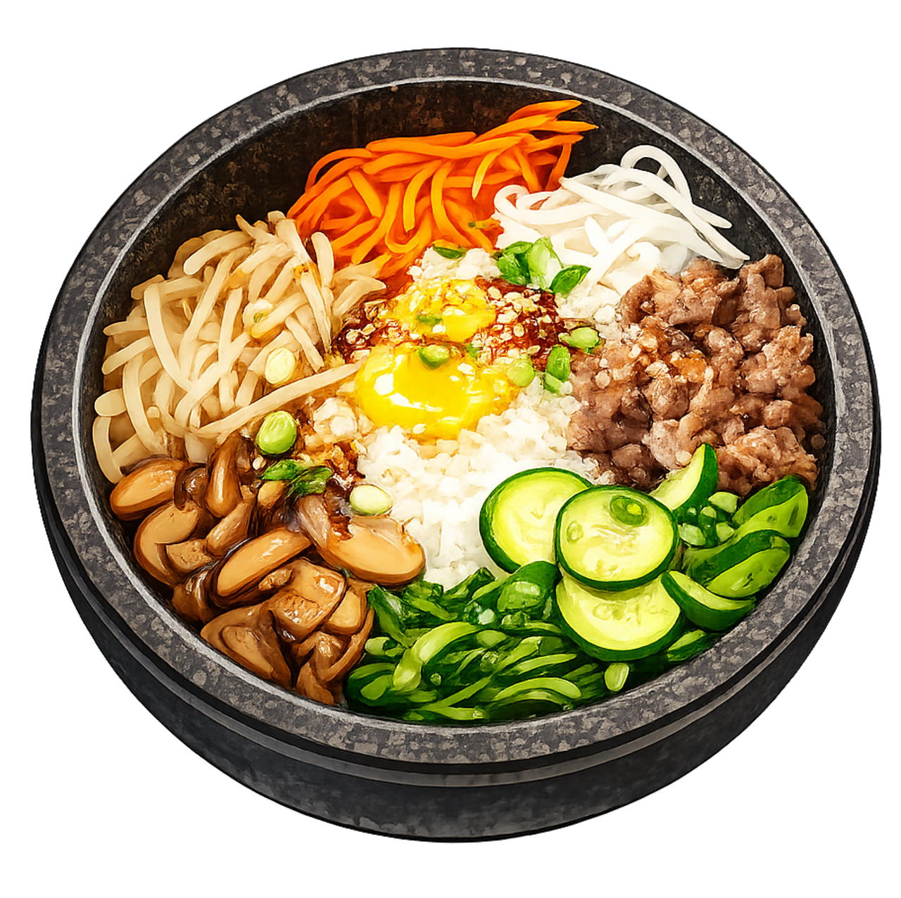 Download Bibimbap, Korean Food, Korean Rice Bowl. Royalty-Free Vector ...