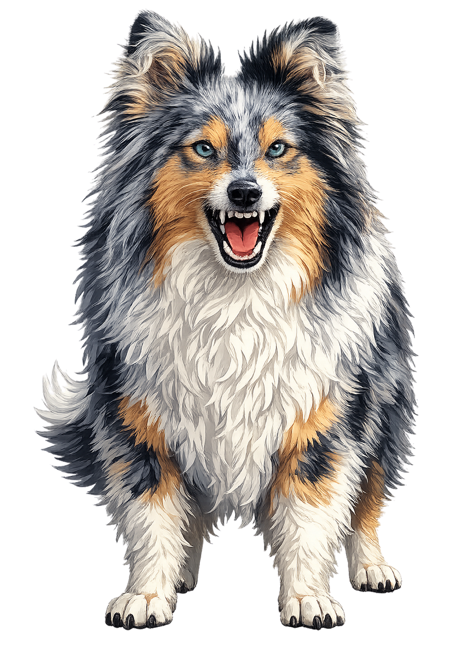 Download Angry Dog, Aggressive Dog, Fluffy Dog. Royalty-Free Vector ...