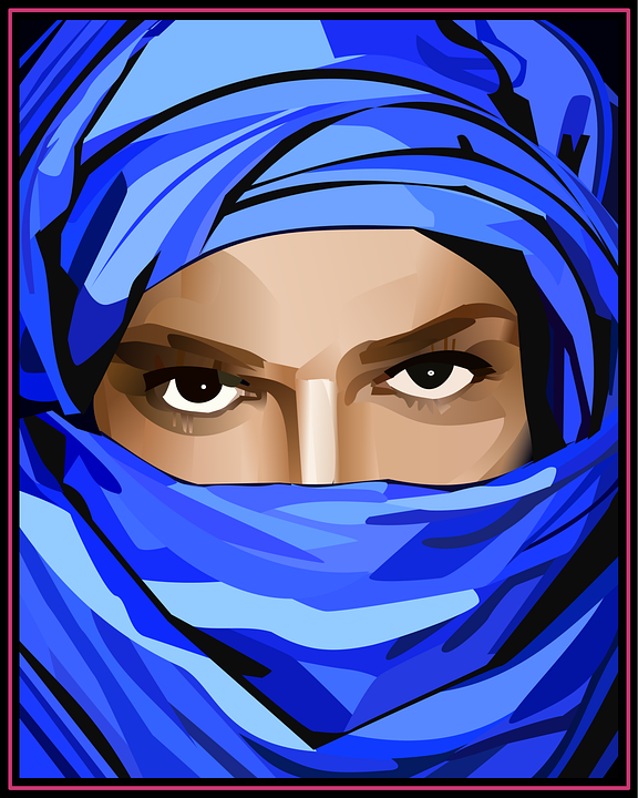 Download Woman, Blue Color, Traditional Clothing. Royalty-Free Vector ...