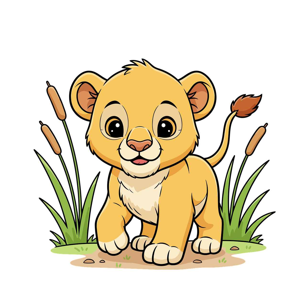 Download Cartoon, Lion Cub, Predator. Royalty-Free Stock Illustration ...