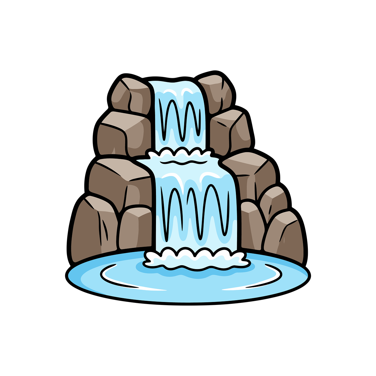 Download Waterfall, Cartoon, Colorful. Royalty-Free Stock Illustration ...