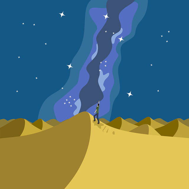 Download Desert, Night, Starry Sky. Royalty-Free Vector Graphic - Pixabay