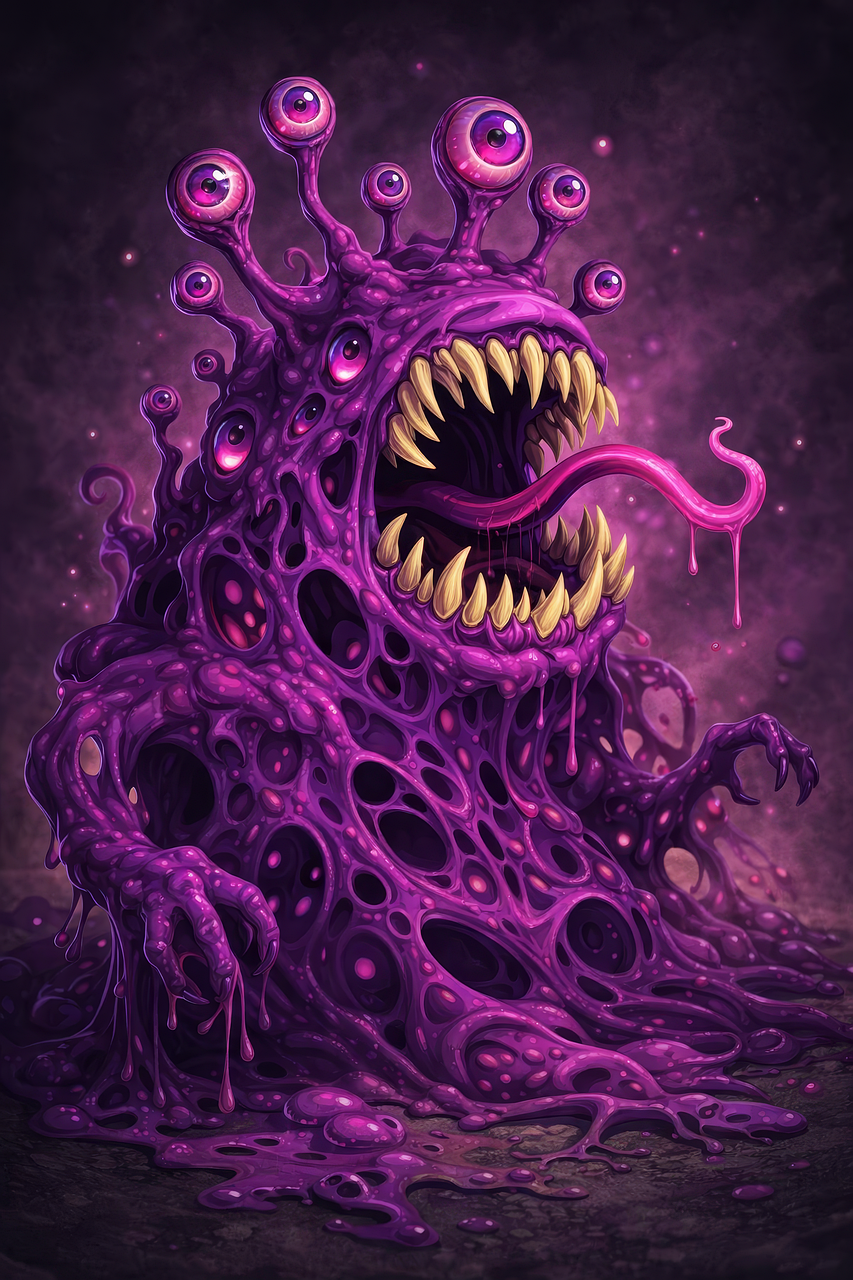 Download Alien, Creature, Purple Slime. Royalty-Free Stock Illustration ...