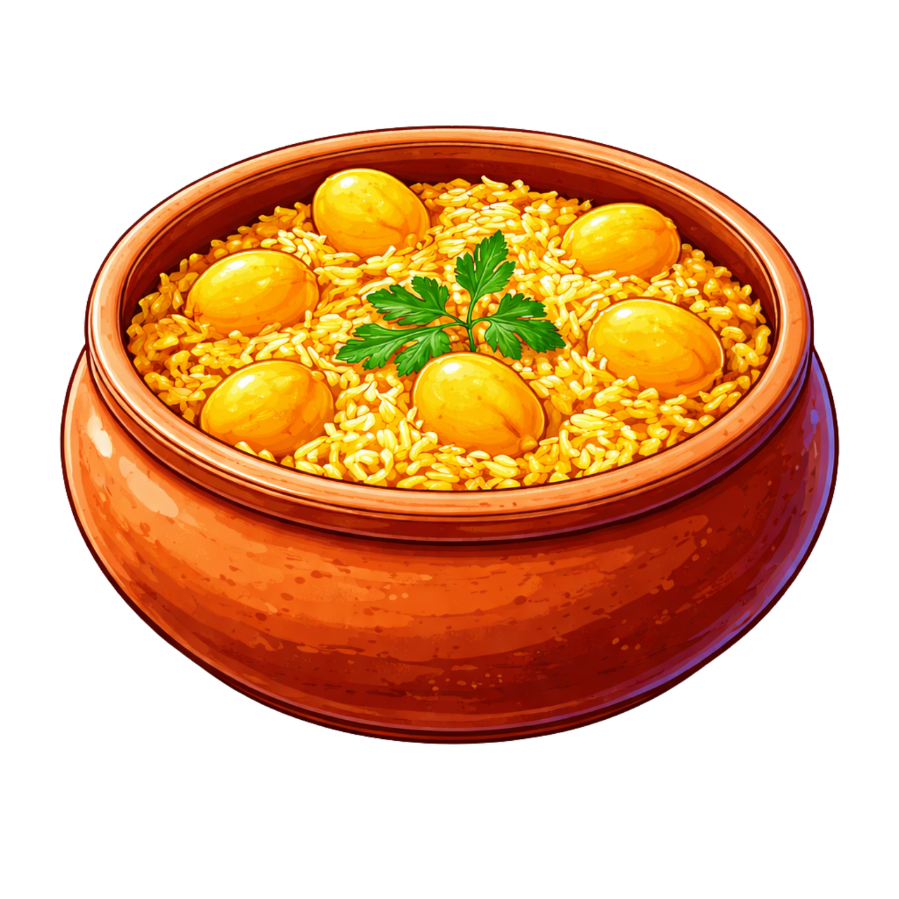 Download Arroz De Pequi, Pequi, Brazilian Food. Royalty-Free Vector ...
