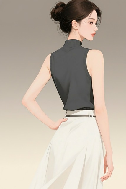 Download Woman, Back View, Profile. Royalty-Free Stock Illustration ...