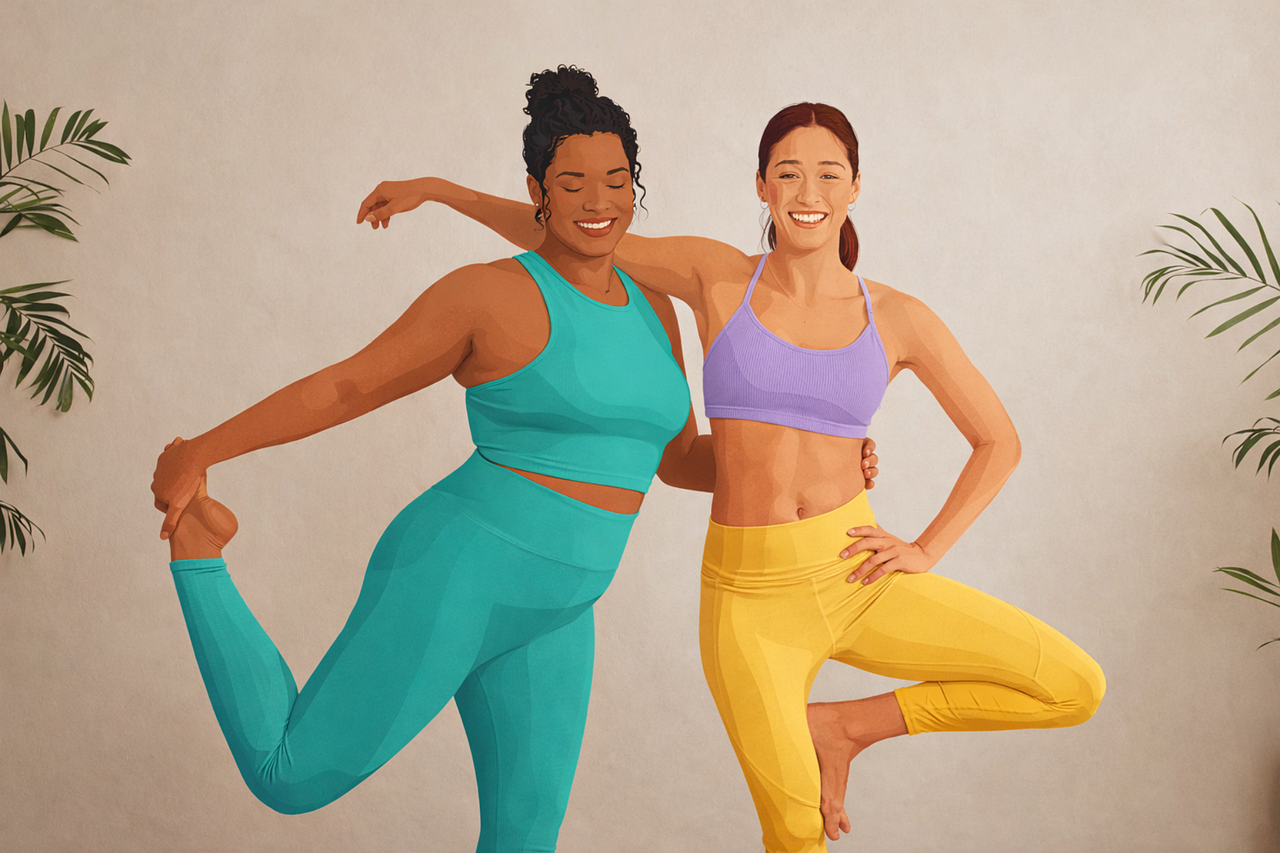 Download Yoga, Fitness, Women Workout. Royalty-Free Vector Graphic ...