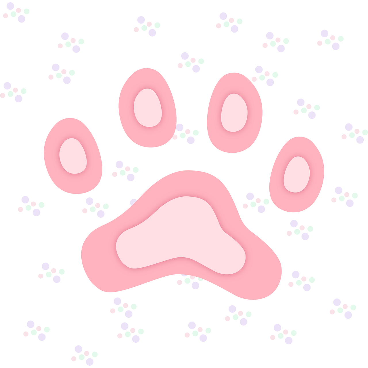 Download Paw, Pink Paw, Cartoon. Royalty-Free Vector Graphic - Pixabay