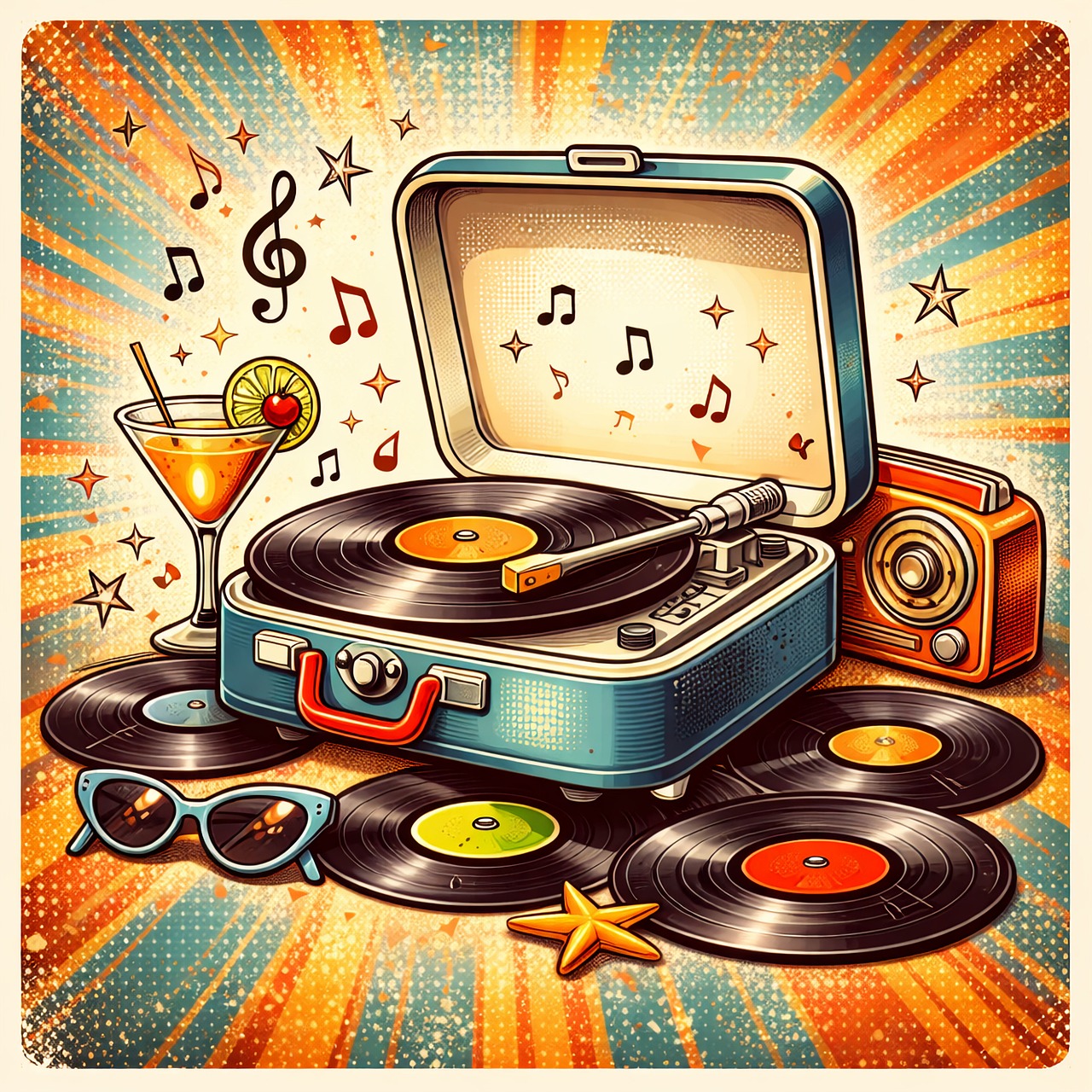 Download Retro Record Player, Pickup, Vinyl Record. Royalty-Free Stock ...