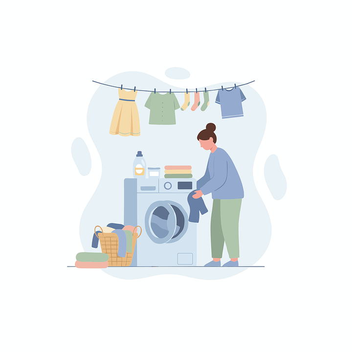 Download Doing Laundry, Washing Clothes, Woman With A Washing Machine ...