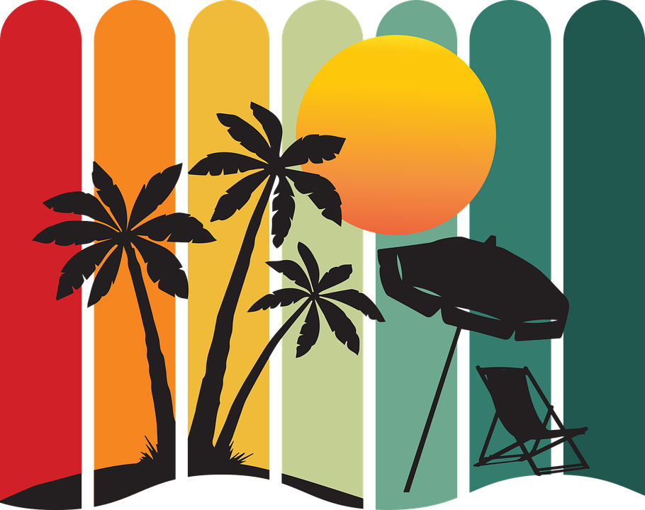 Download Beach, Palm Trees, Summer. Royalty-Free Vector Graphic - Pixabay