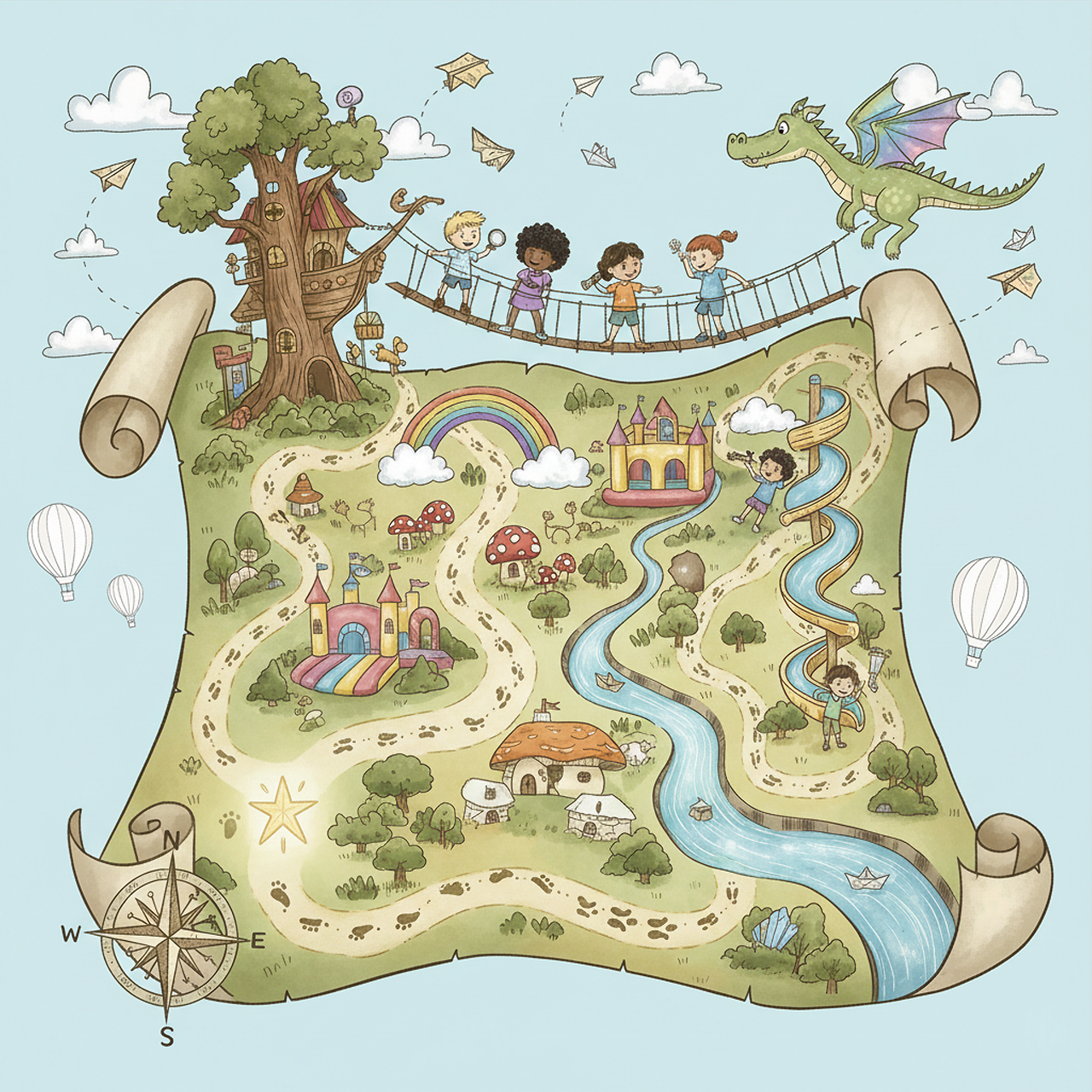 Download Map, Children, Nature. Royalty-Free Stock Illustration Image ...