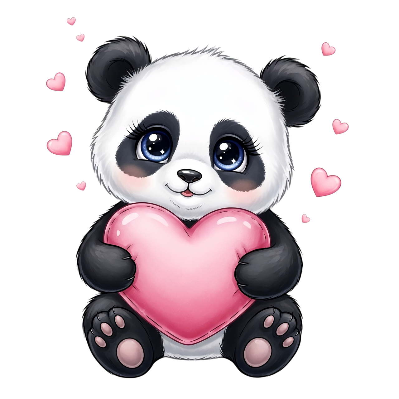 Download Panda, Cute, Heart. Royalty-Free Stock Illustration Image ...