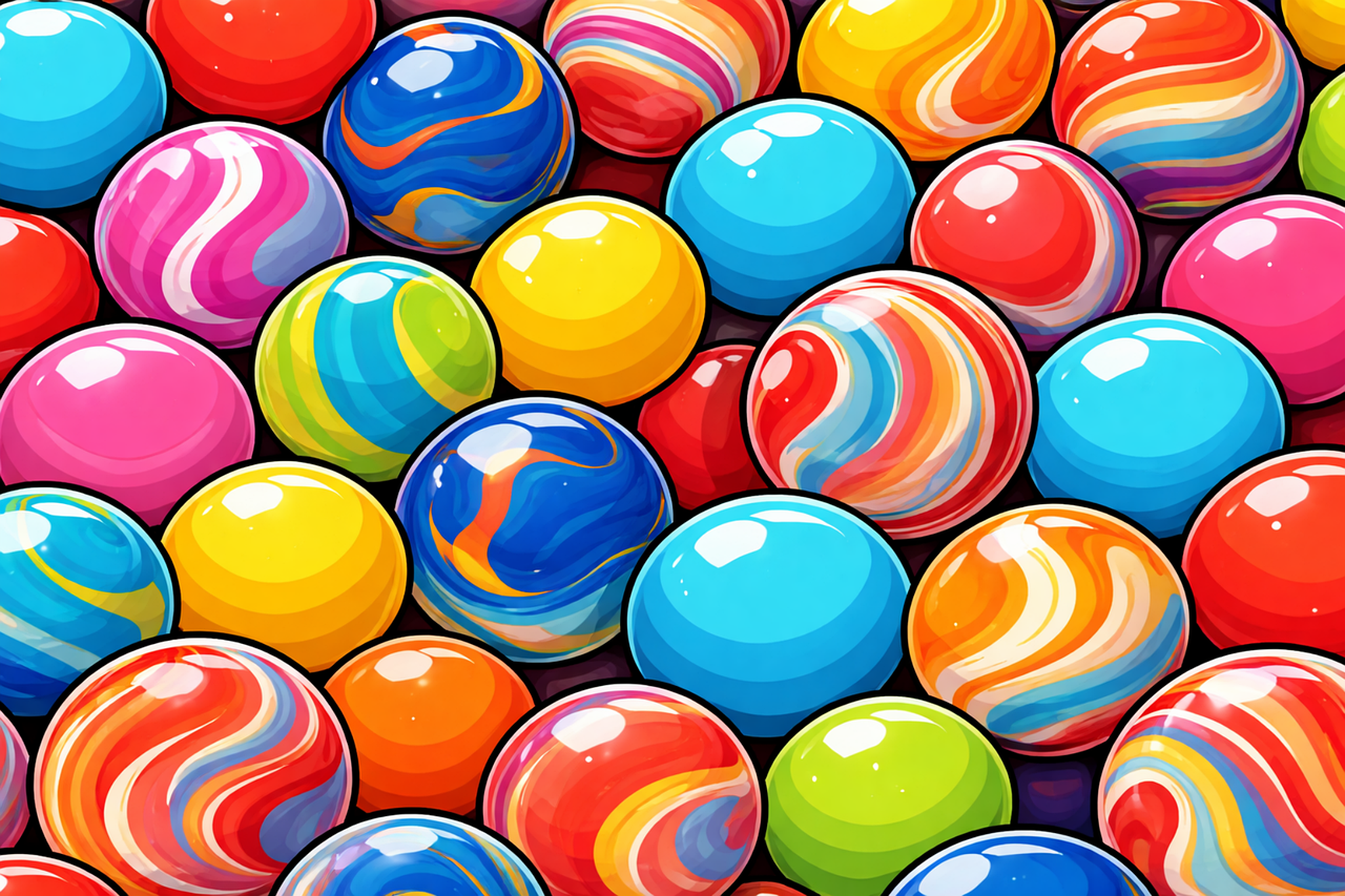 Download Colorful Marbles, Glossy Spheres, Marble Pattern. Royalty-Free ...