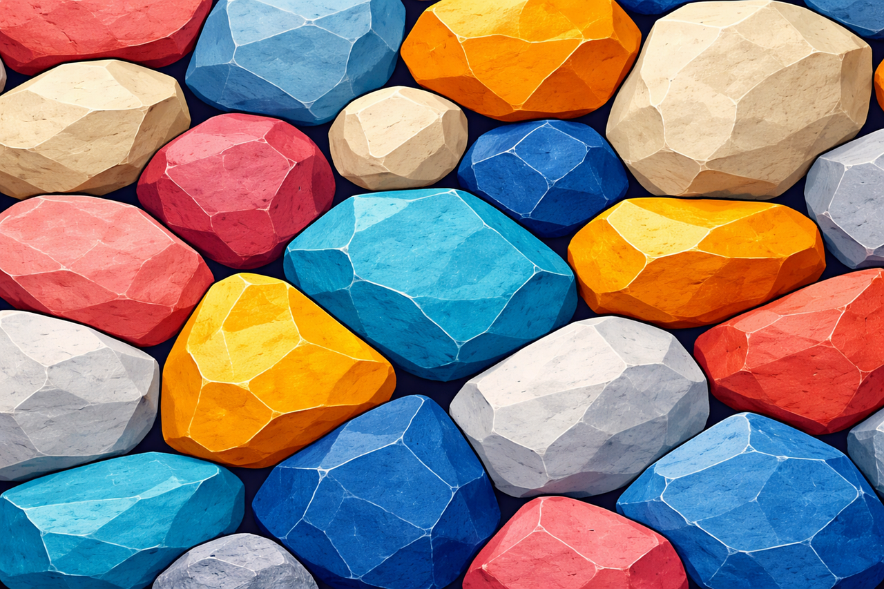 Download Faceted Stones, Low Poly Rocks, Geometric Stone Pattern ...