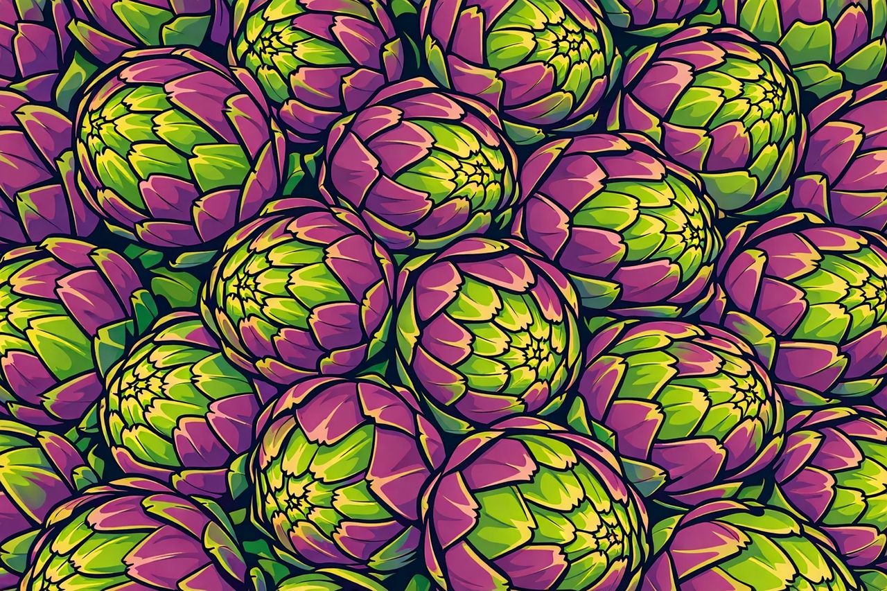 Download Artichokes, Vegetable Pattern, Seamless Pattern. Royalty-Free ...