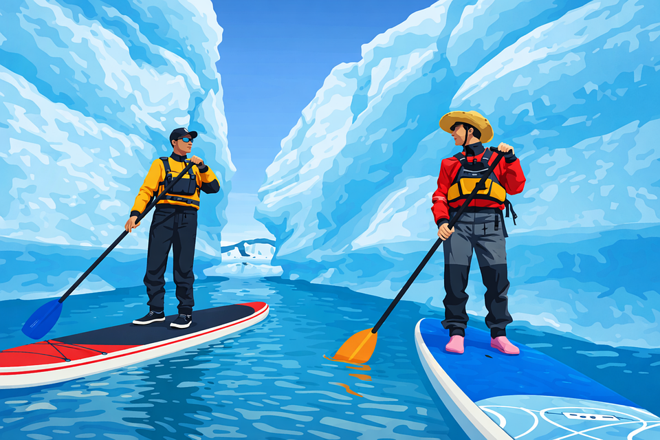 Download Paddle Board Glacier Canyon, Stand Up Paddle Glacier, Sup Ice ...