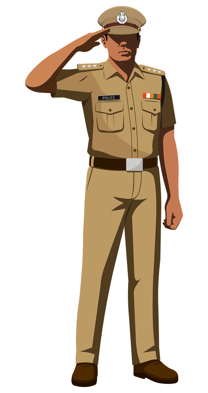 Download Police Officer, Saluting, Police Uniform. Royalty-Free Stock ...