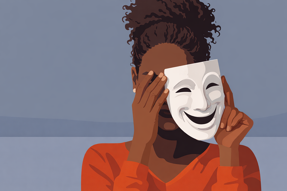 Download Mask, Fake Smile, Hidden Emotions. Royalty-Free Vector Graphic ...