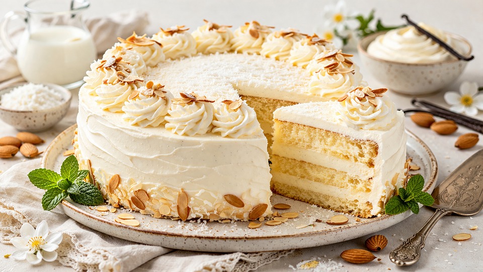Cake Almonds Whipped Cream - Free photo on Pixabay