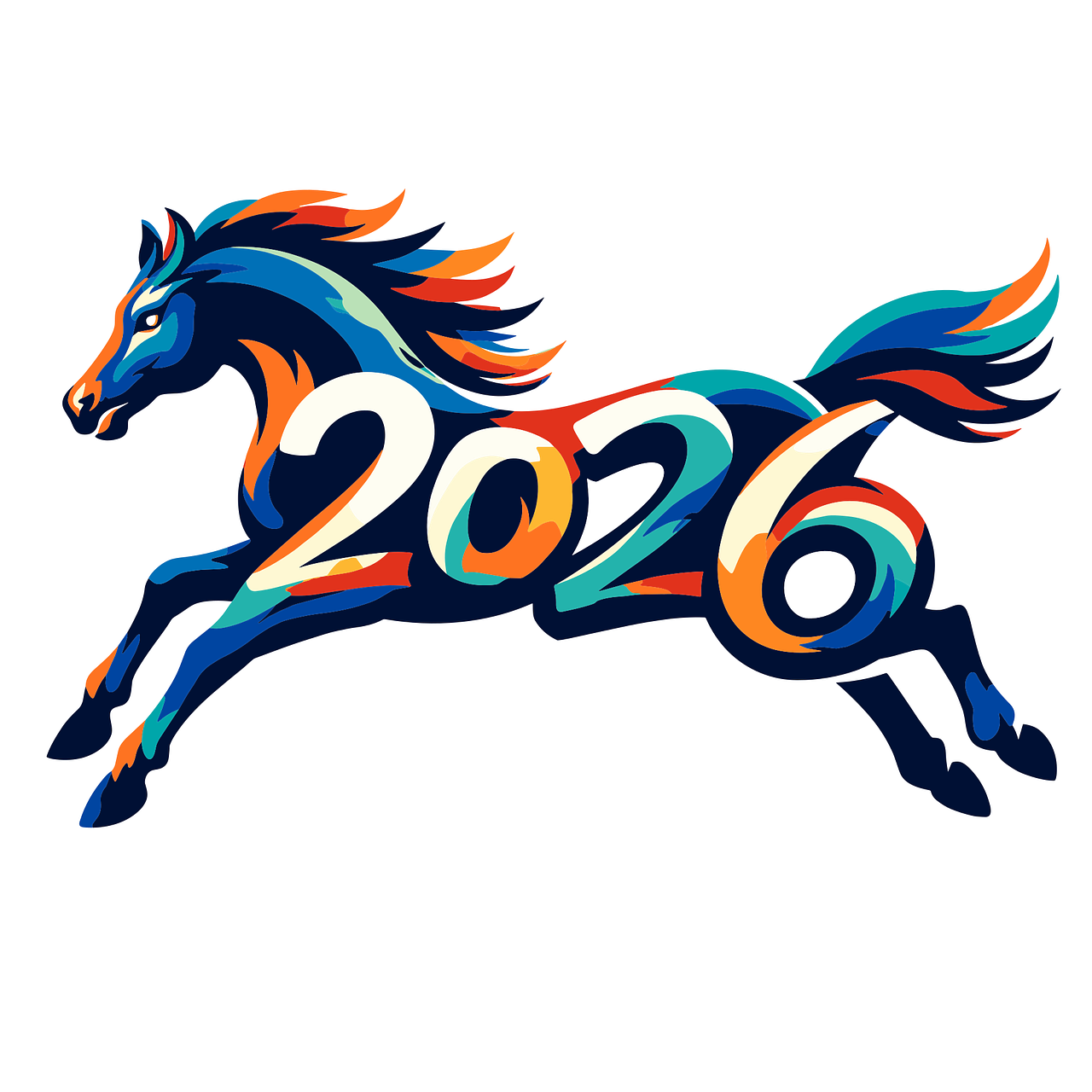 Download Horse, 2026, Newyear. Royalty-Free Vector Graphic - Pixabay