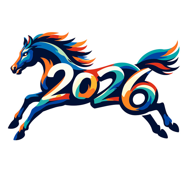 Download Horse, 2026, Newyear. Royalty-Free Vector Graphic - Pixabay