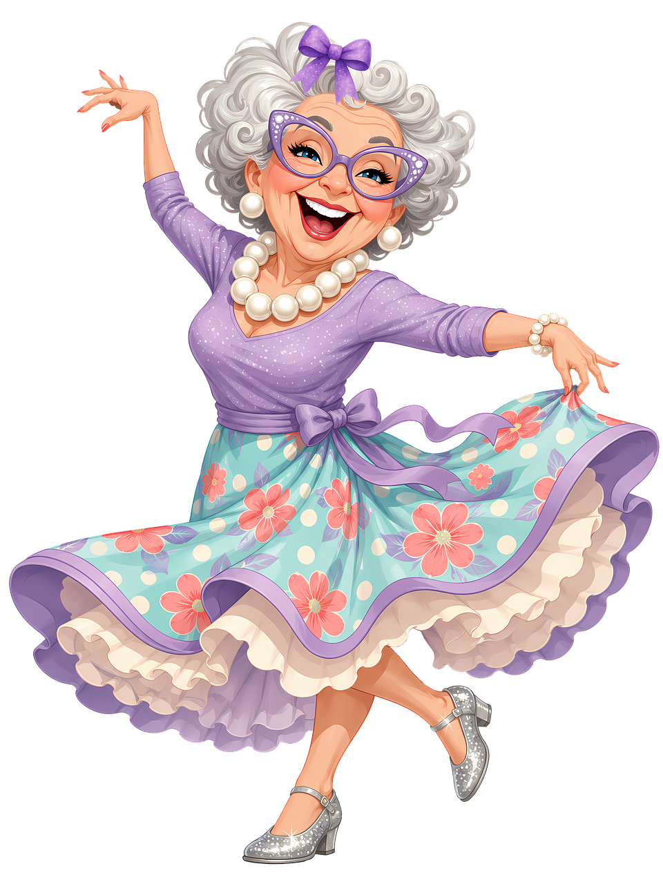 Download Dancing Grandma, Funny Grandma, Senior Woman. Royalty-Free ...