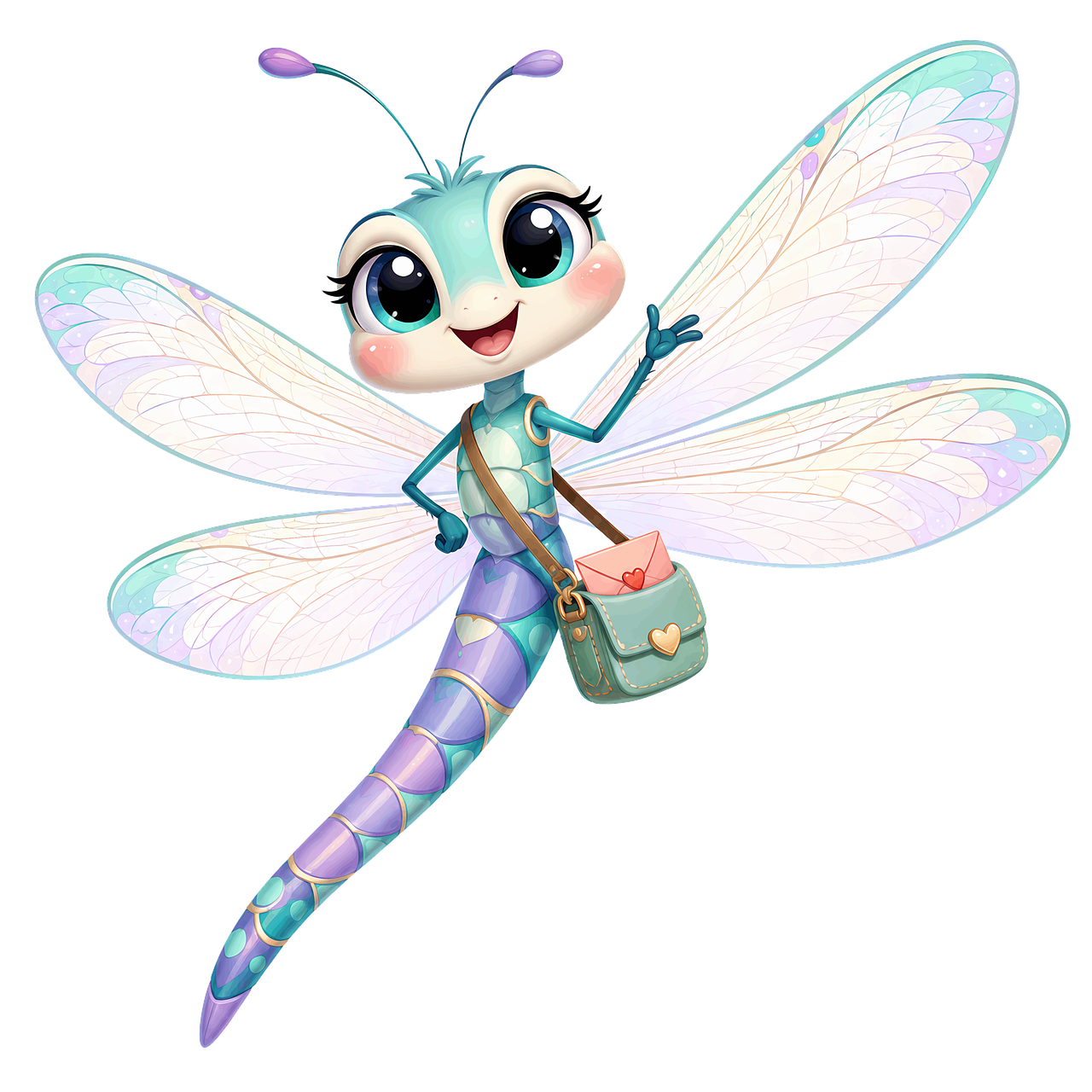 Download Dragonfly, Courier, Cartoon Character. Royalty-Free Stock ...