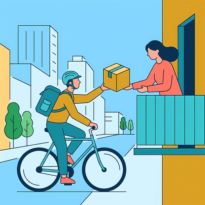 Dessin Cycliste Livraison De Colis - Image gratuite sur Pixabay