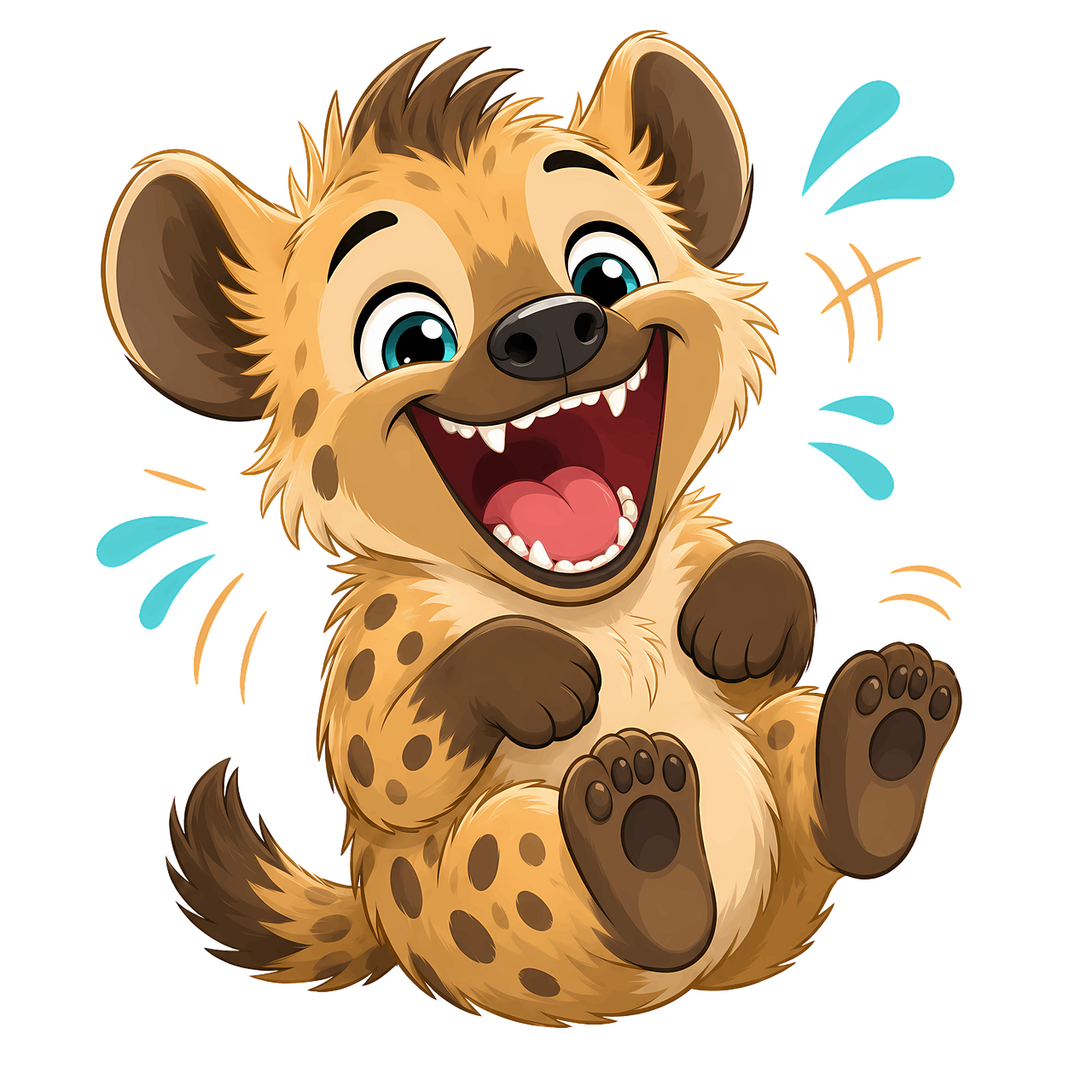 Download Cartoon Hyena, Joyful Expression, Funny Animal. Royalty-Free ...