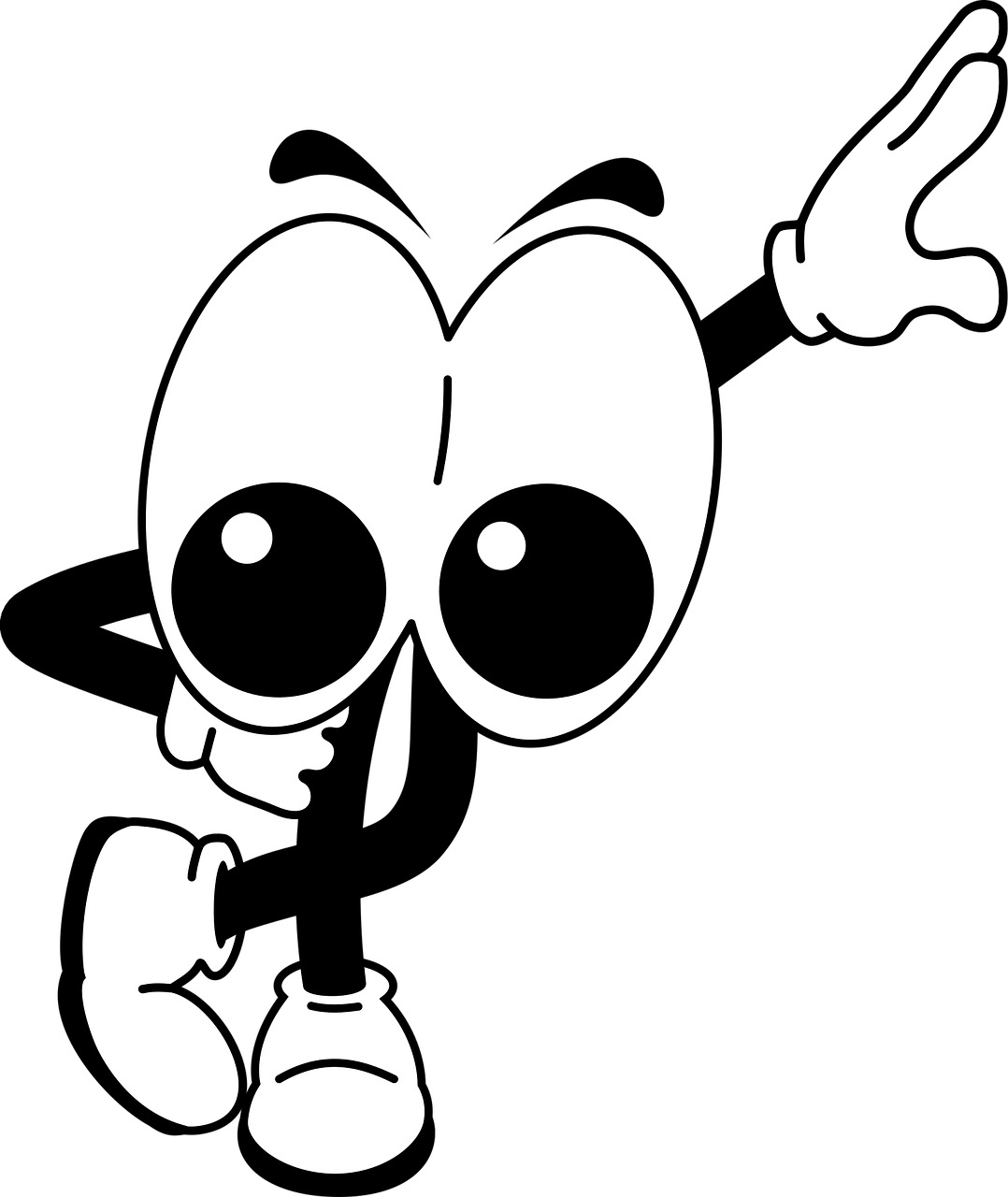 Download Cartoon, Big Eyes, Hands Up. Royalty-Free Vector Graphic - Pixabay