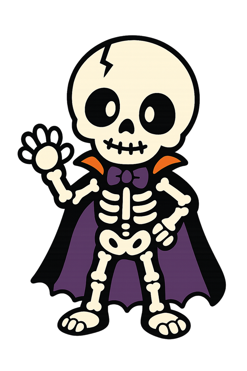 Download Cute Skeleton, Halloween Costume, Cartoon Skeleton. Royalty ...
