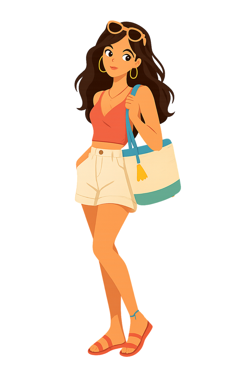 Download Summer Girl, Fashion Vector, Summer Outfit. Royalty-Free ...