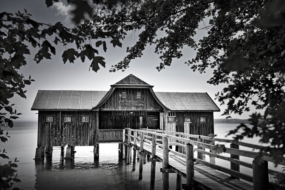 Hangar À Bateaux Lac Paysage - Photo gratuite sur Pixabay